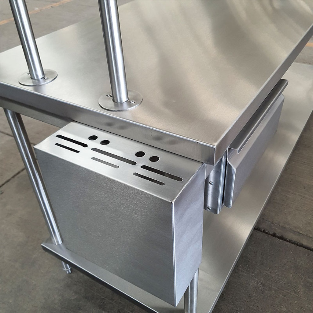 intama.mx/122 Mesa con doble repisa TAMA (220x70x90+80cm) 90kg ...